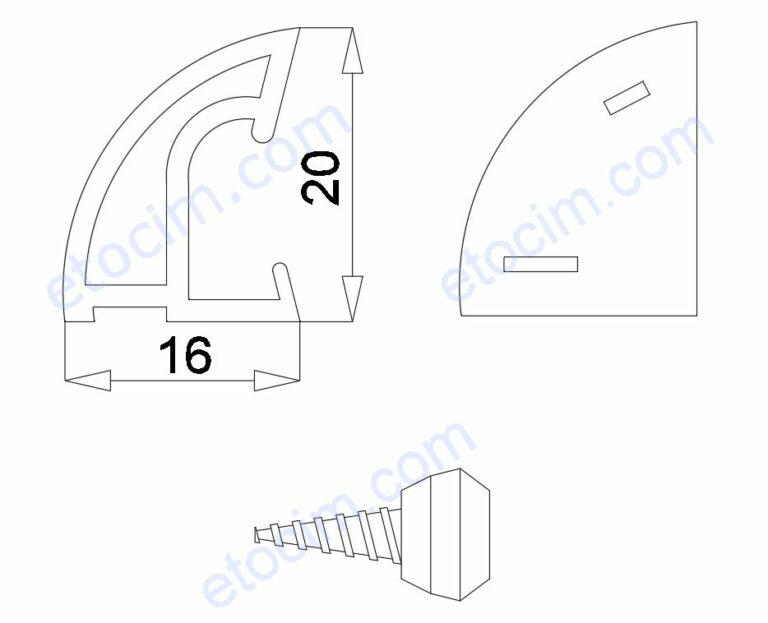 Rejet d'eau PVC blanc pour fenêtres et portes- ETOCIM